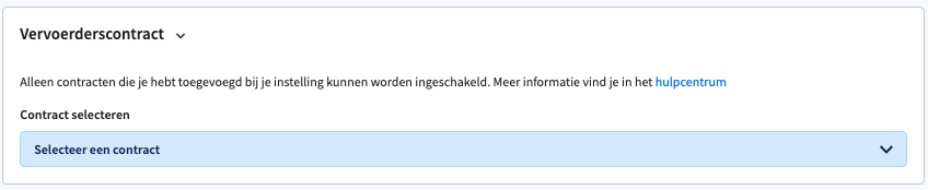 Hoe voeg je meerdere contracten met dezelfde vervoerder toe en hoe maak je labels aan ...